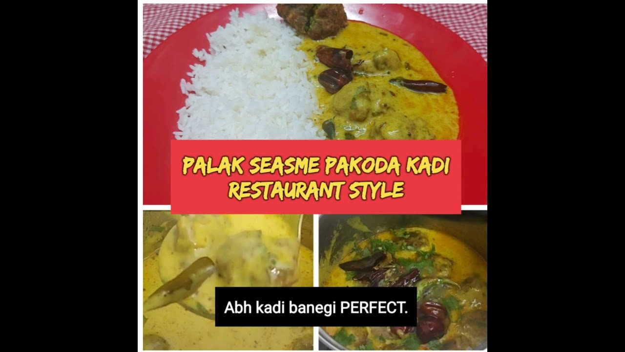 Palak Seasme Pakoda kadi/If KADI always tastes different than try this ...