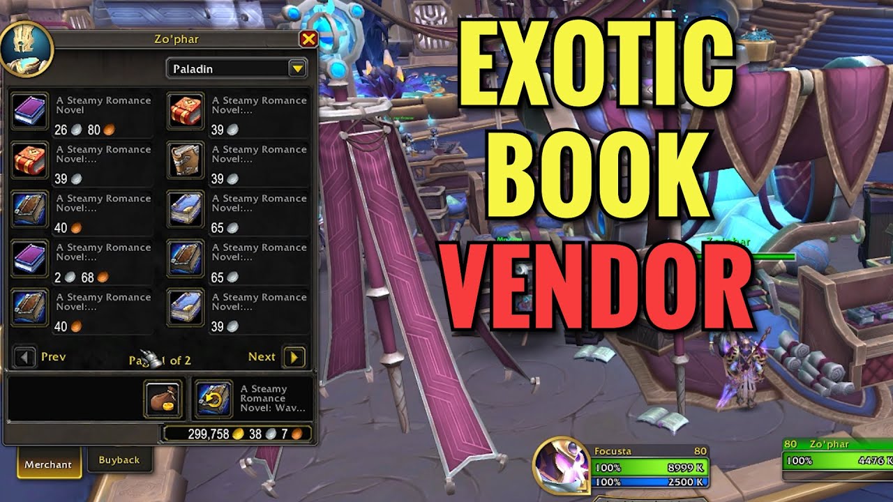 Exotic Book Vendor Location (WoW TWW) - YouTube