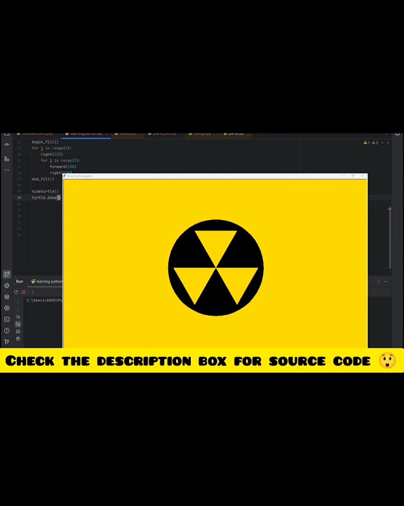 Fallout shelter logo in python turtle - YouTube