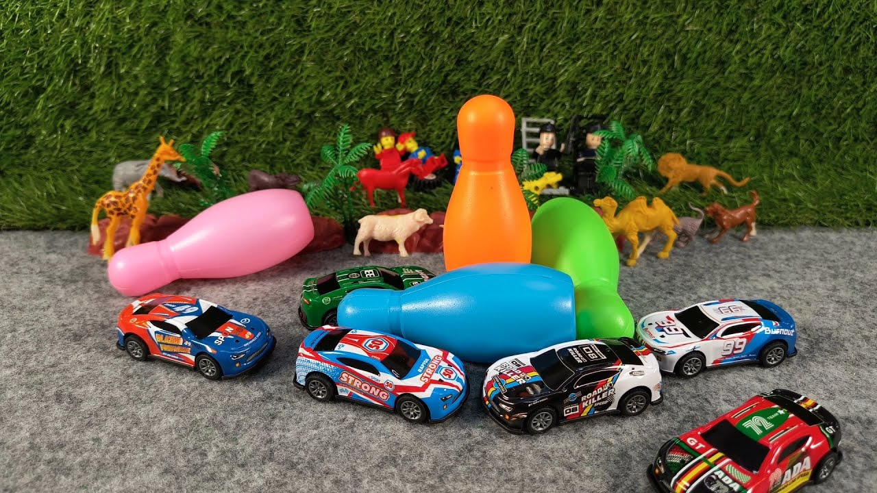 Bowling Ball With Sport Car | Car Racing | Indoor Playset Toy kids Game ...