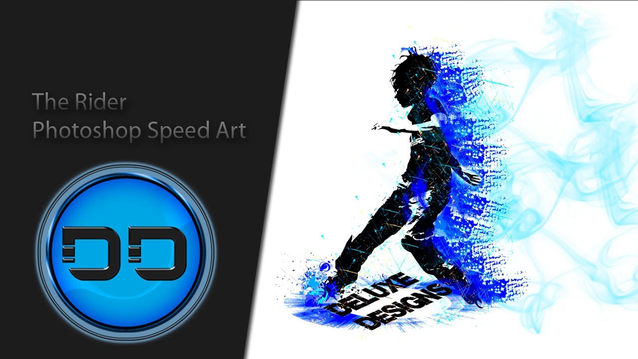 The Rider | Photoshop Wallpaper Speed Art | Mr Deluxe Designs - YouTube
