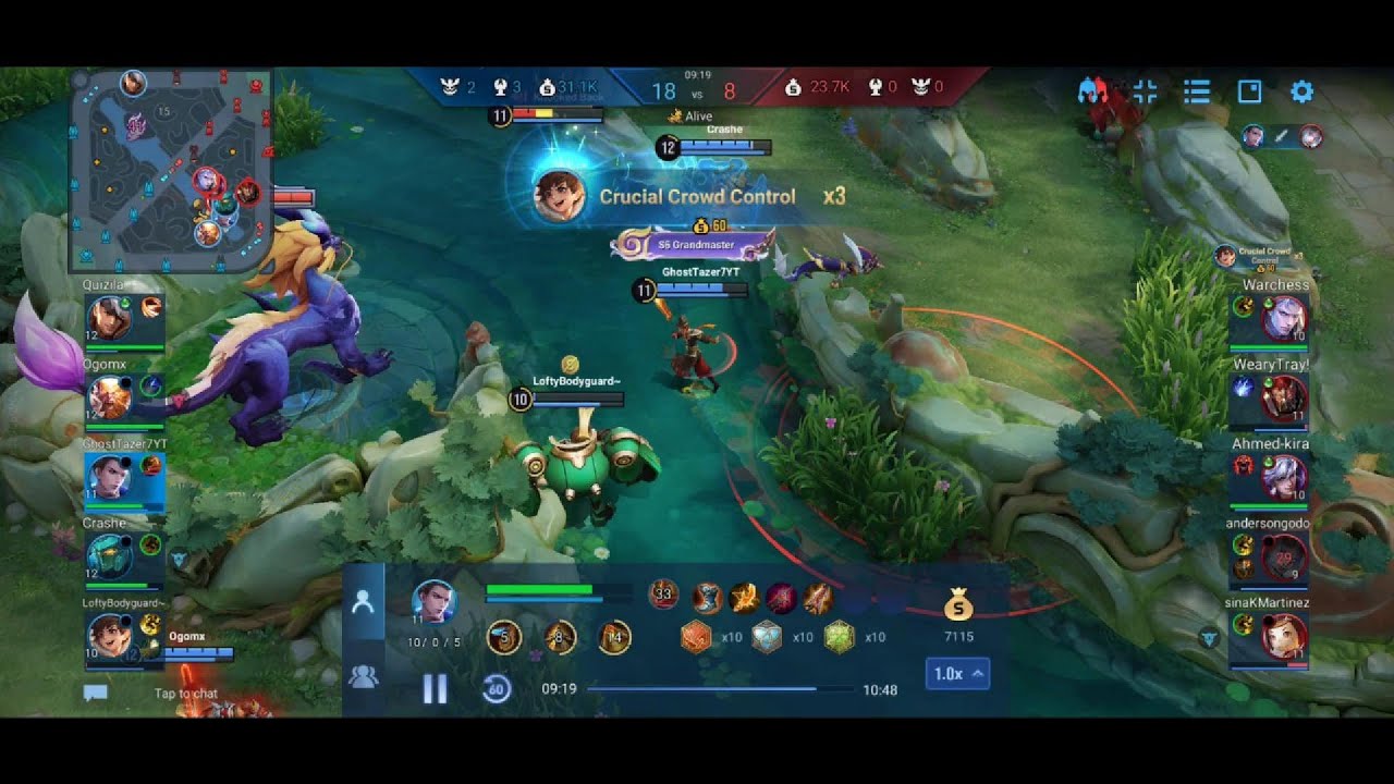 S7 HoK Grandmaster S6 Flawless 0 Death Di Renjie Vs Luban No.7 ADC Lane ...