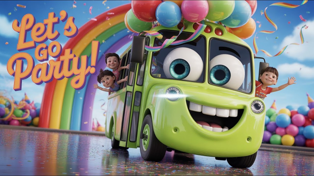 Wheels on the Bus 🚍 | The Big Happy Bus Ride for Kids 🎶 - YouTube