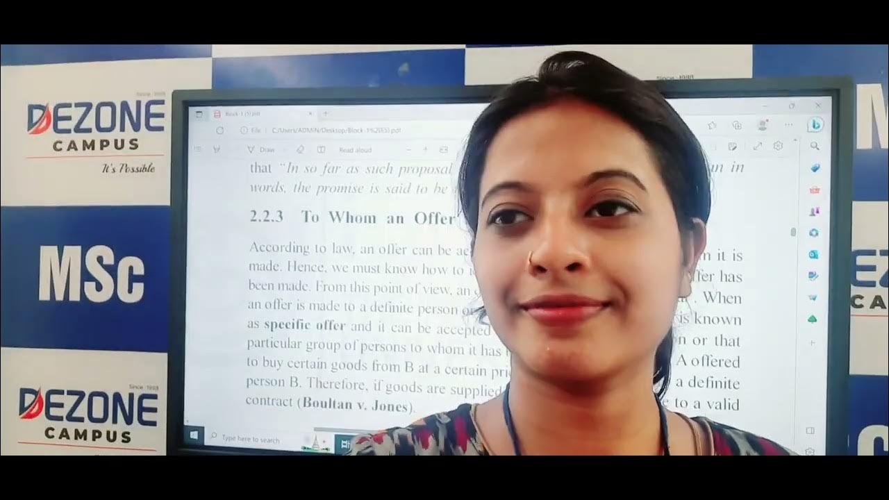 IGNOU UNIVERSITY 2ND SEM B.COM BUSINESS LAW_ UNIT-2 PART-1 - YouTube