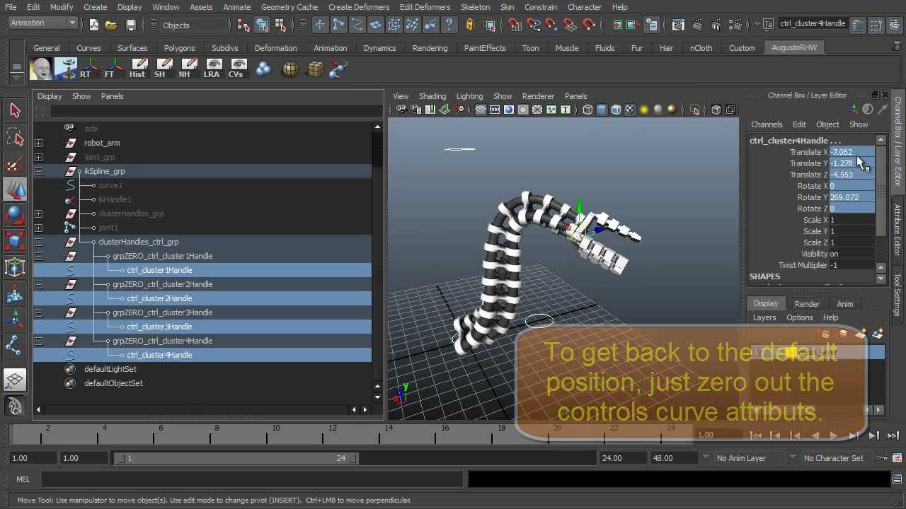 Maya Tutorial 10: Robot Arm IK Spline - YouTube