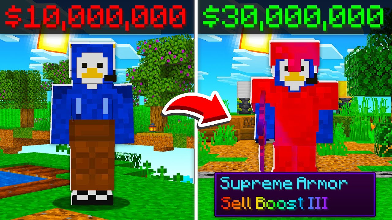 INSANE ARMOR SET GIVES +300% PROFIT! | Minecraft Sky Block - YouTube