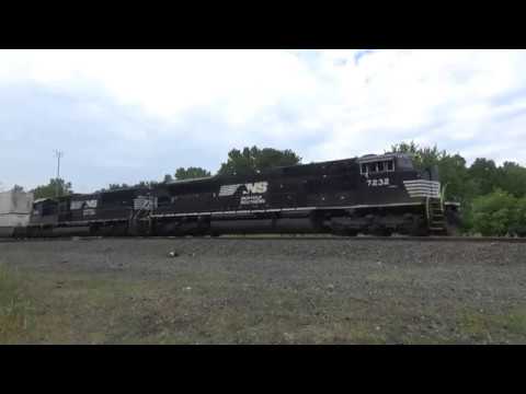 Railfanning - NS 7232 & NS 2580 - Chesterton, IN (8-29-17) - YouTube