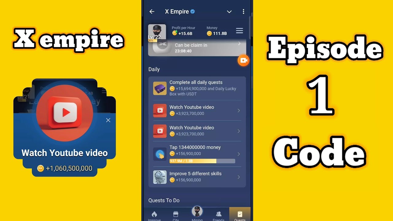 musk empire watch youtube video code episode 1 / x empire episode 1 youtube video code / airdrop ...