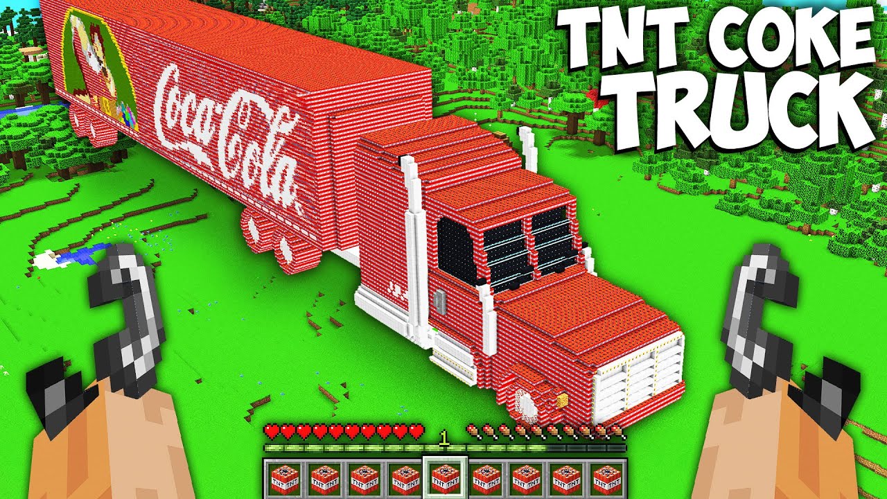 What happens if You Blow up a huge COCA-COLA TRUCK OF TNT ??? Giant TNT ...