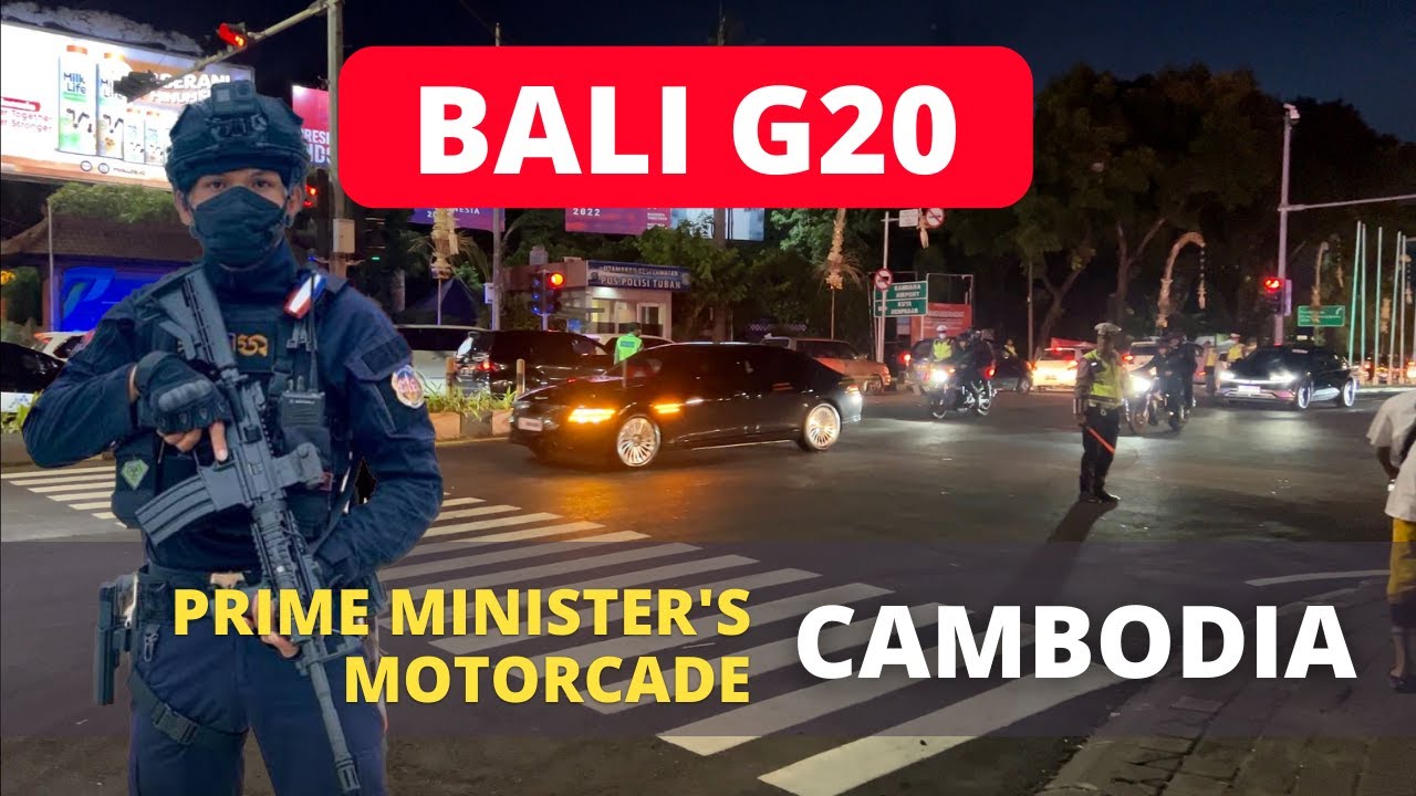🇰🇭 🇮🇩 Motorcade of Cambodian Prime Minister Hun Sen at the G20 Summit ...