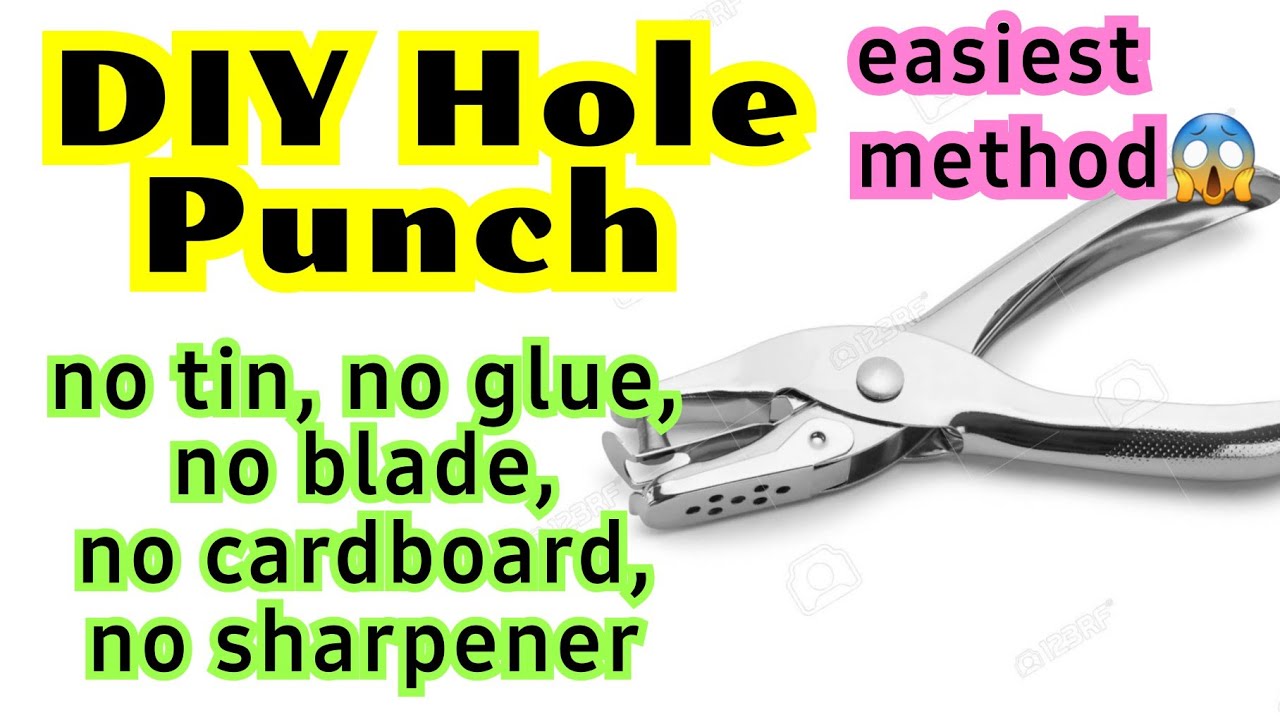 How to make hole punch at home|diy paper hole puncher|homemade paper ...