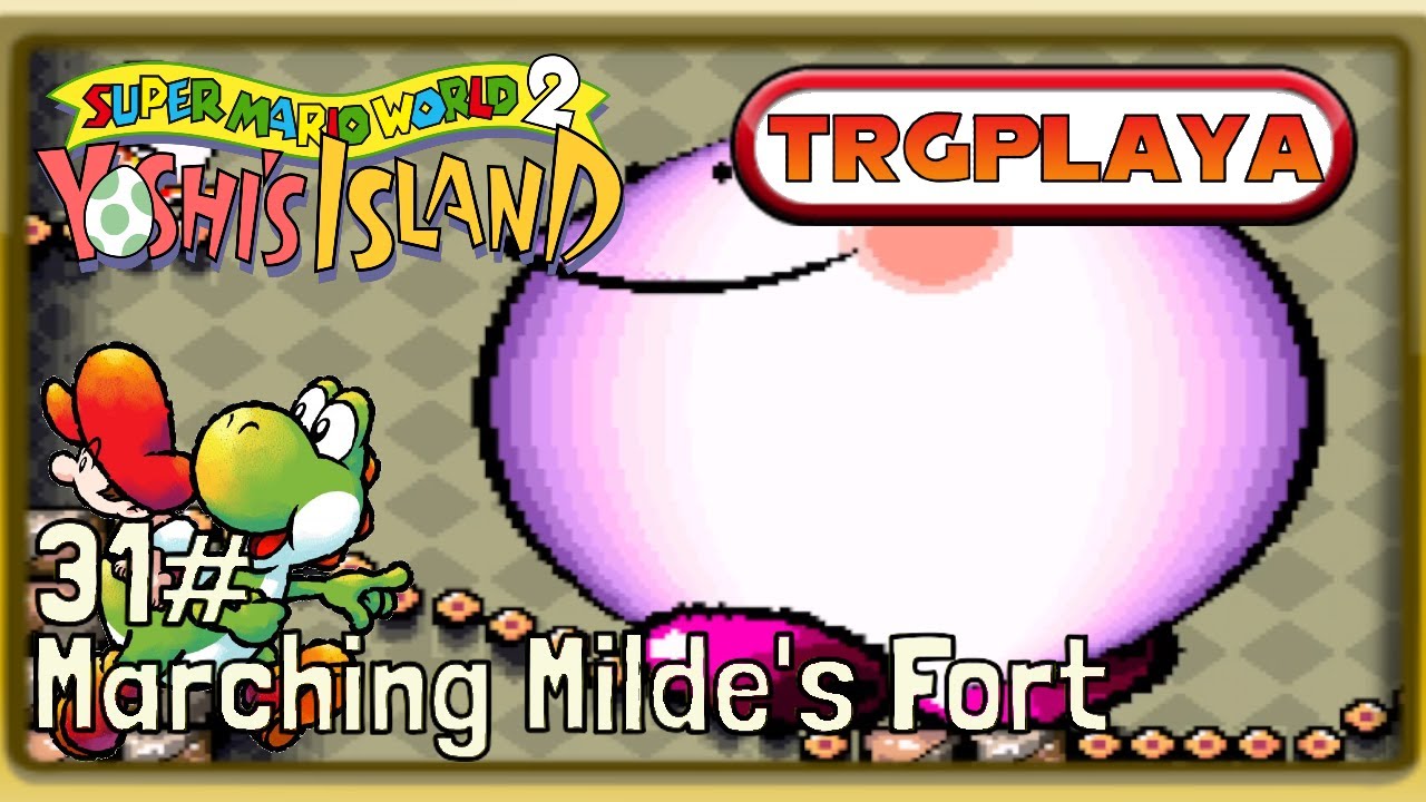 Super Mario World 2: Yoshi's Island - World 4-4 - Marching Milde's Fort ...