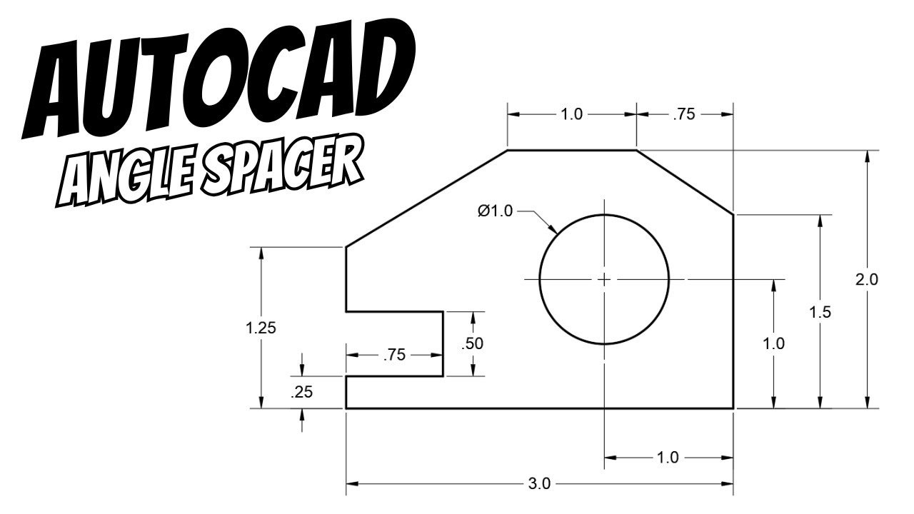 AUTOCAD ANGLE SPACER - YouTube