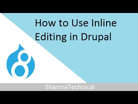 How to Use Inline Editing in Drupal - YouTube