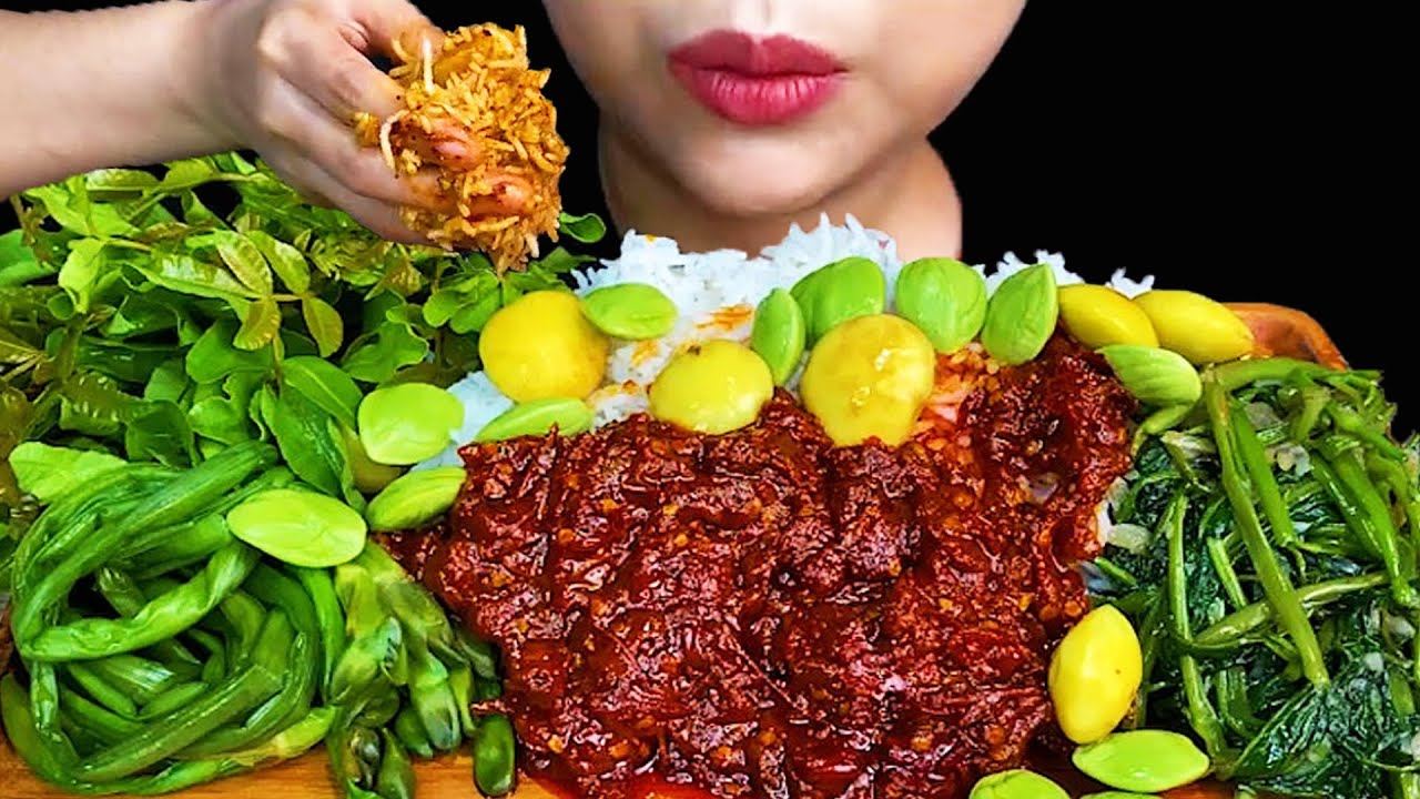 SPICY TOMATO FISH PASTE CURRY, STINK BEANS, JENGKOL BEAN, BOILED ...