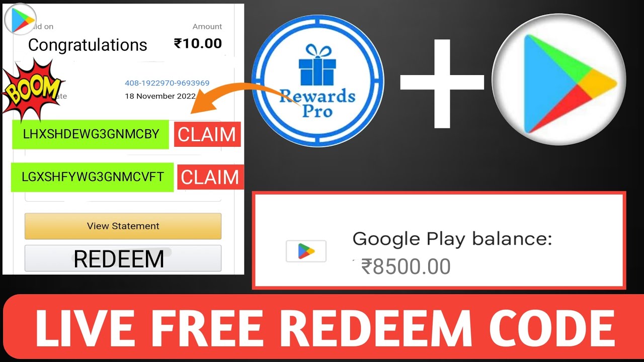 Earn Rs.200 Free Redeem code | Free Google Play Redeem Code App | New ...