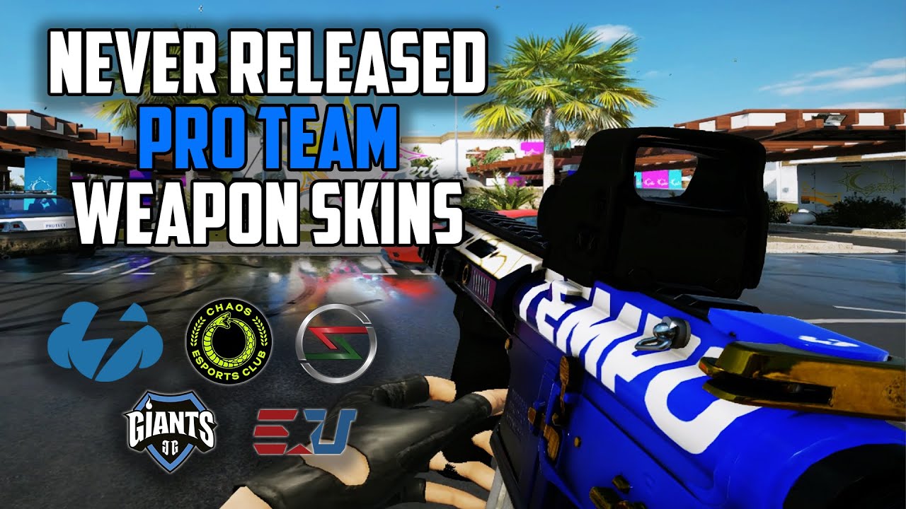5 NEVER RELEASED PRO TEAM Weapon Skins - Showcase IN-GAME - Rainbow Six ...