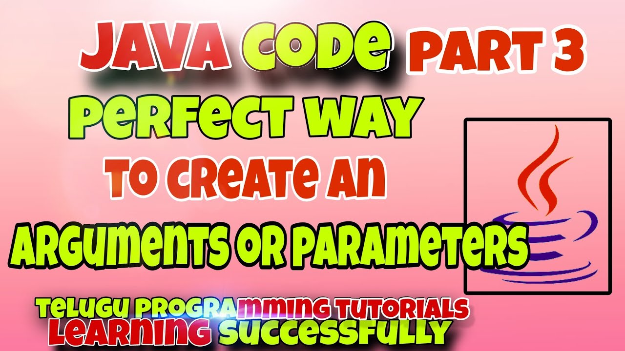 Functions and methods | creating a parameters part 3 by telugu programming tutorial - YouTube