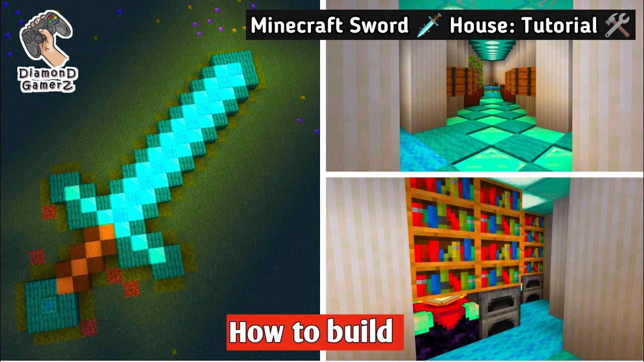Vlog #495: Minecraft Diamond Sword House Tutorial: A Sharp Abode! - YouTube