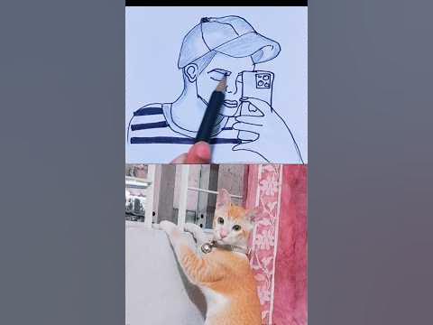 How to draw a Boy taking selfie -Drawing easy | Pencil sketch for beginner | Boy drawing easy ...