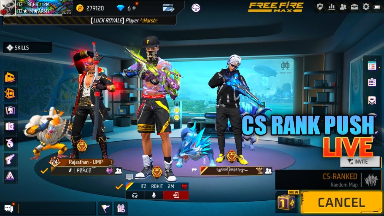 CS - Rank Push Live 😎With Subscribe team Codes #itzrohit2m #nonstopgaming #rai⭐#rggamer#classyff ...