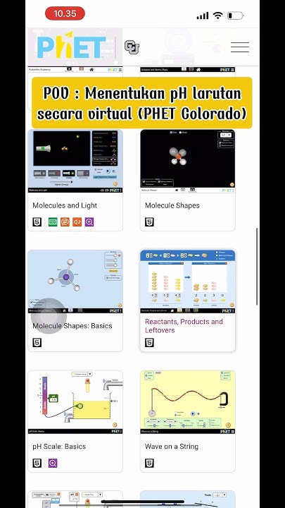 PH Scale - Skala pH with PHET Colorado #phet #kimia #shorts - YouTube