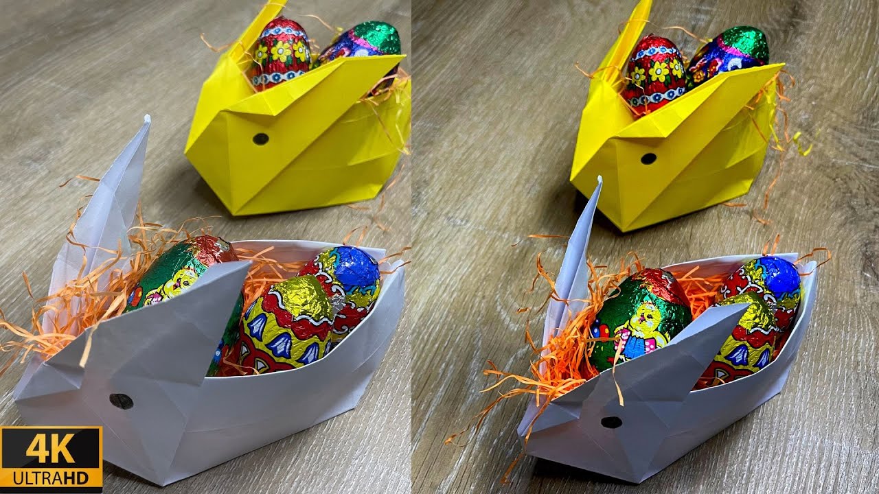 Easter Bunny Basket | Simple Origami Master - YouTube
