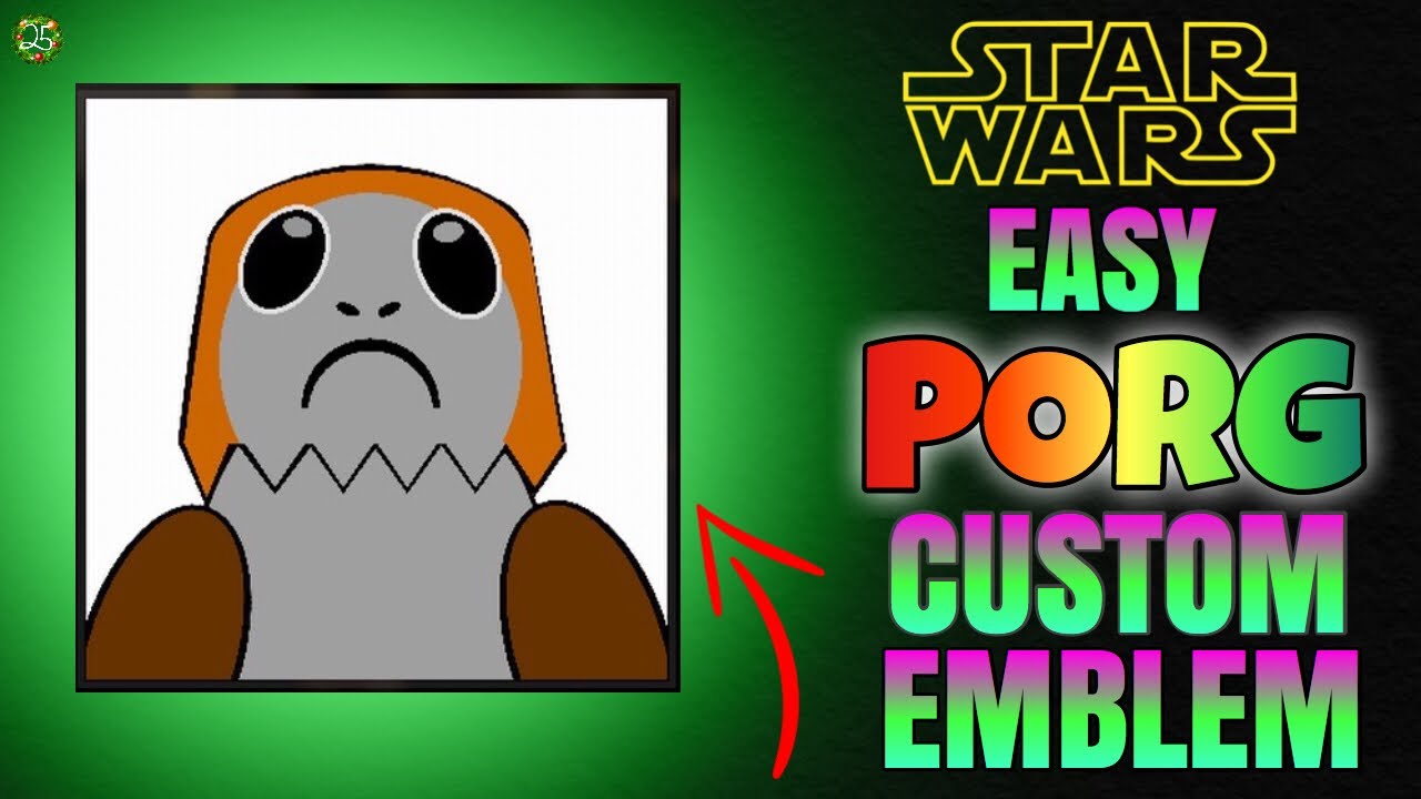 EPIC PORG CUSTOM EMBLEM TUTORIAL! CoD WW2/BO3/IW Star Wars EMBLEM ...
