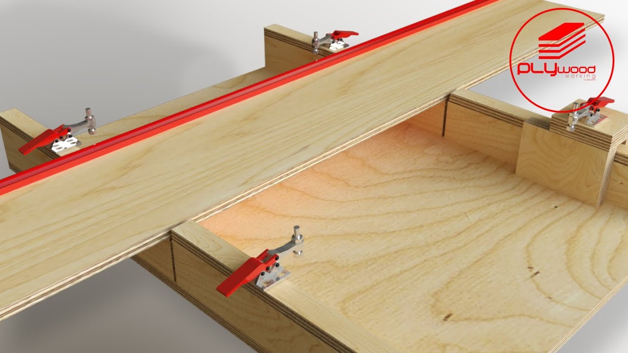 Track saw Crosscut sled Precision for Cut large and Small wood - YouTube