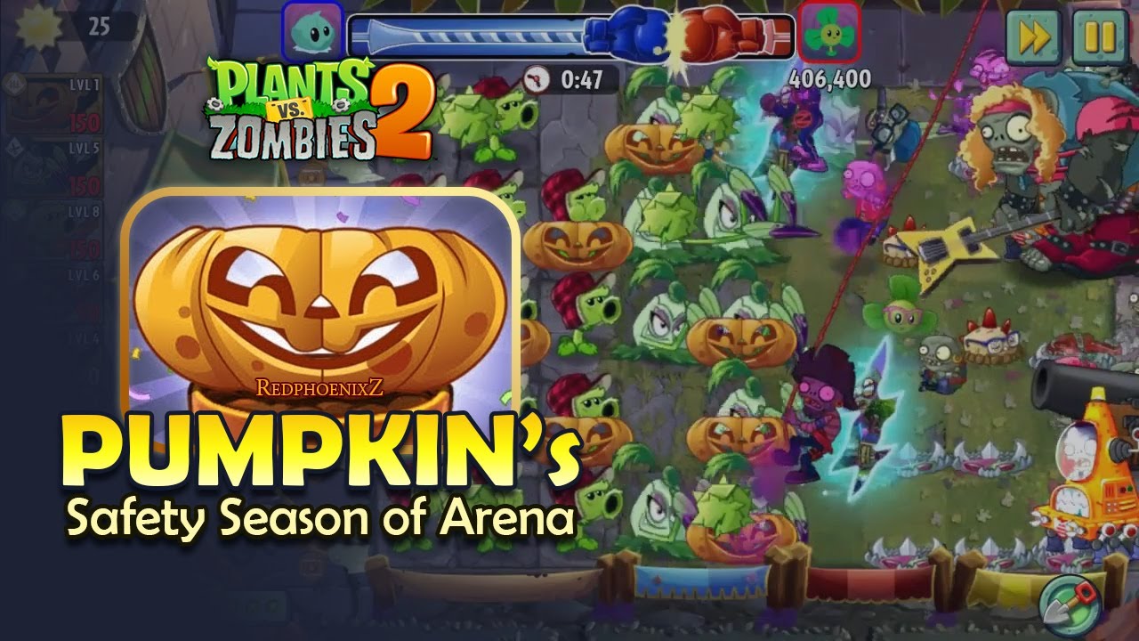 Plants Vs Zombies 2: Pumpkin Arena Strategy - 1.1M score - YouTube
