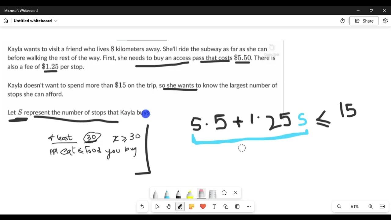 Quick Question: Linear Inequalities Word Problem - YouTube