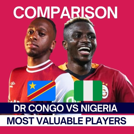 DR Congo Vs Nigeria | Most valuable players compared | 2025/26 Season ...