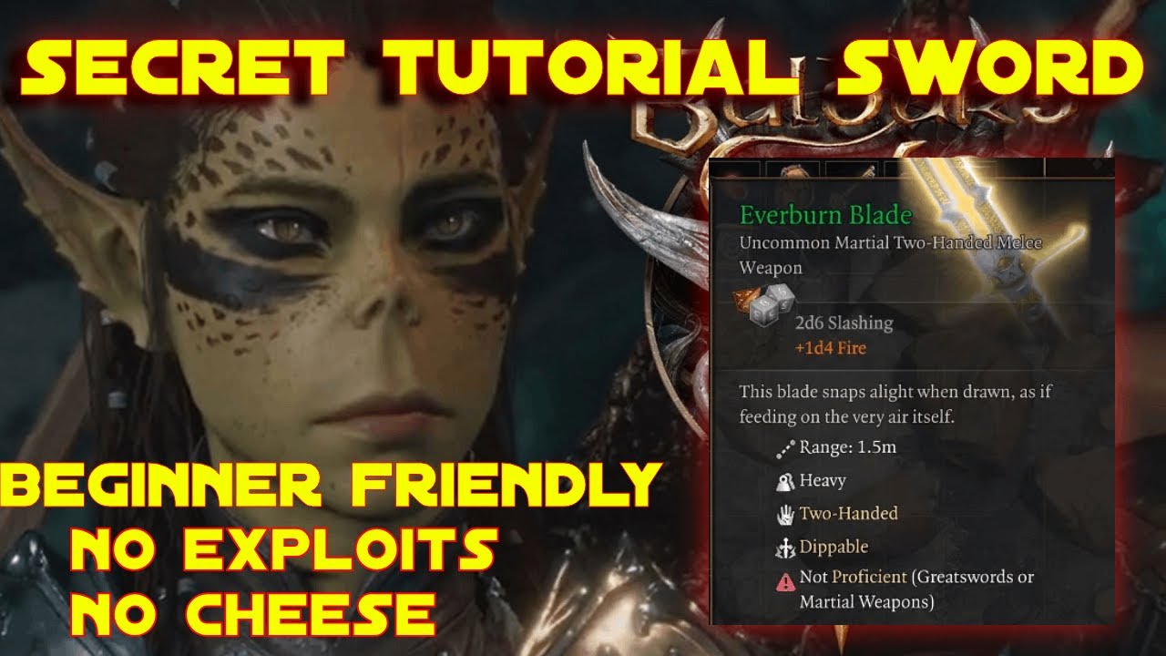 Secret Tutorial Greatsword - Baldur's Gate 3 - Beginner Friendly - YouTube