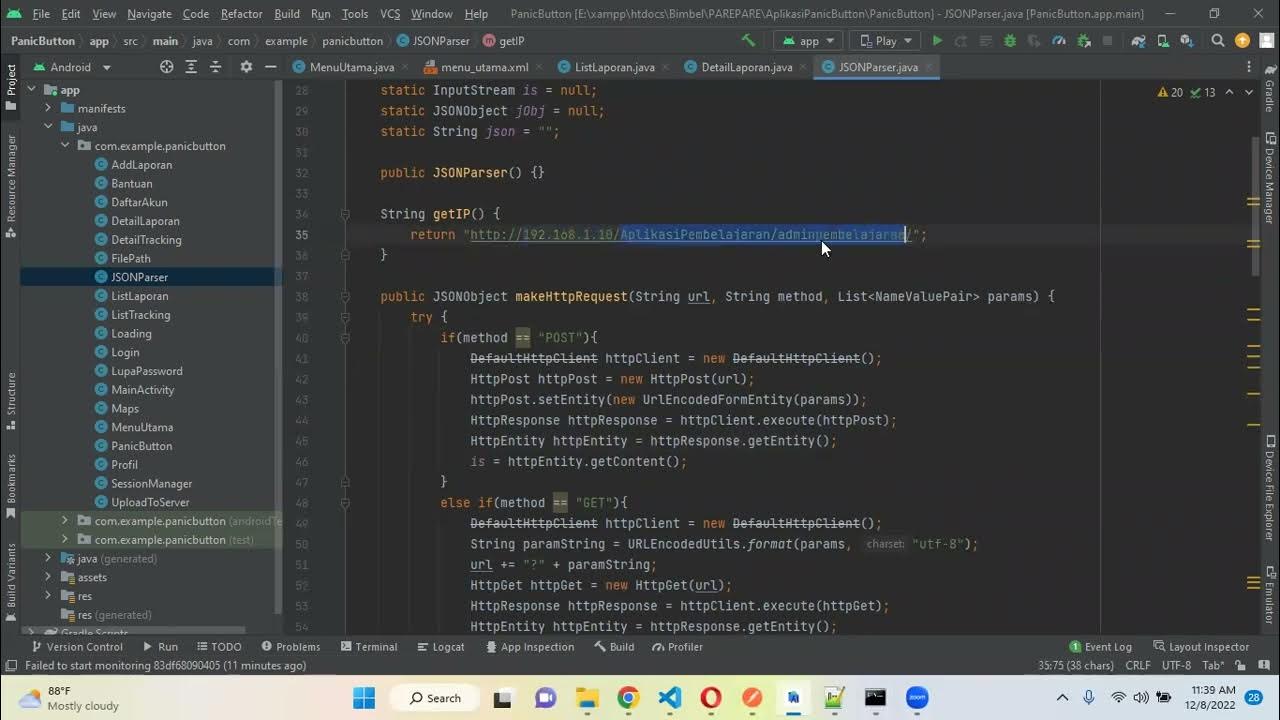 Cara Mengakses Json Android dengan Web Server - YouTube