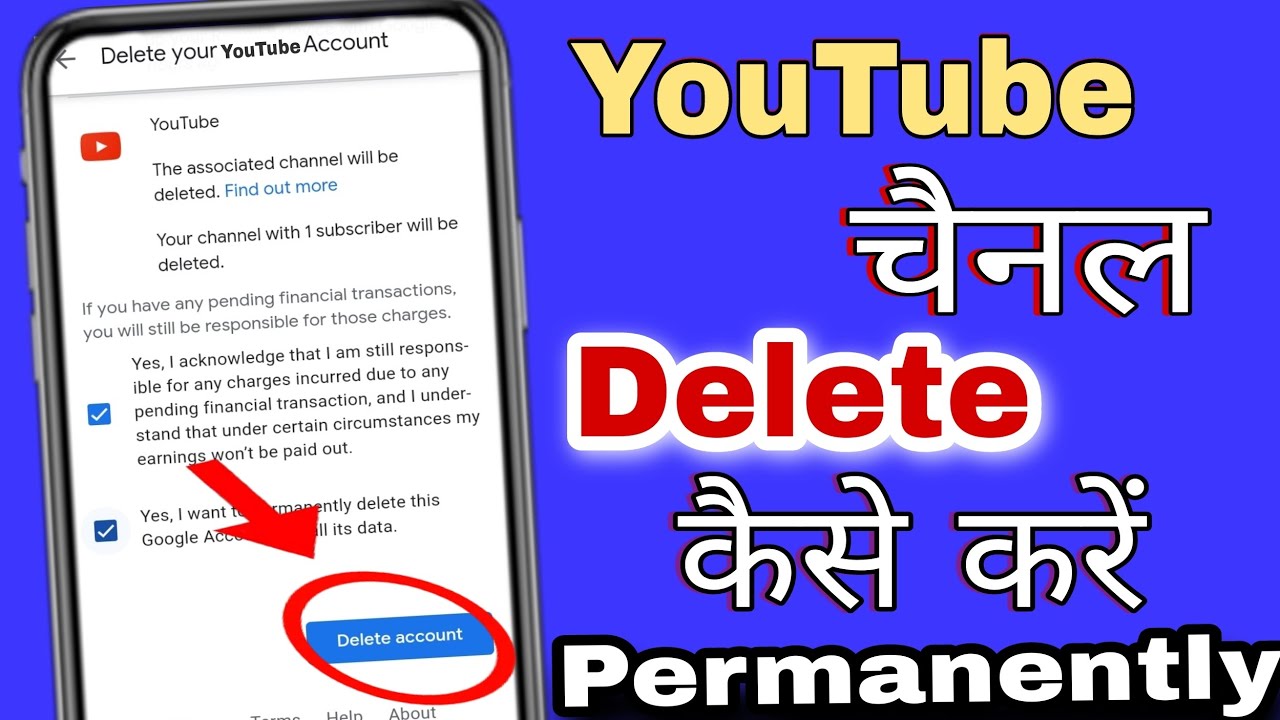 How To Delete YouTube Channel Permanently | Youtube channel delete ...