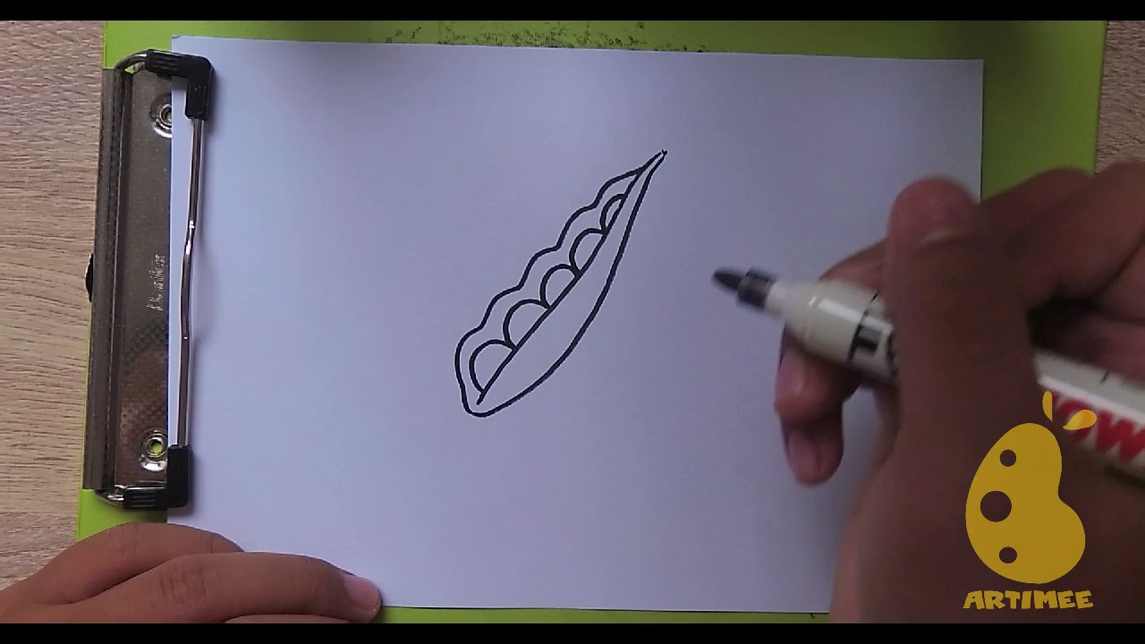 How to Draw simple peas - YouTube