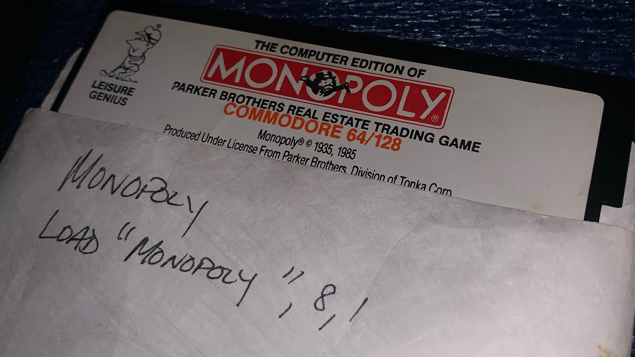 Commodore 64 Monopoly By Virgin Games - NTSC Disk Board Game - YouTube