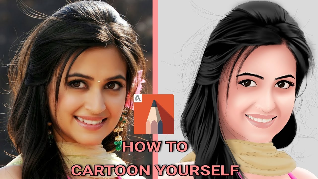 HOW TO CARTOON YOURSELF LIKE A PRO ON MOBILE tutorial for beginners ...