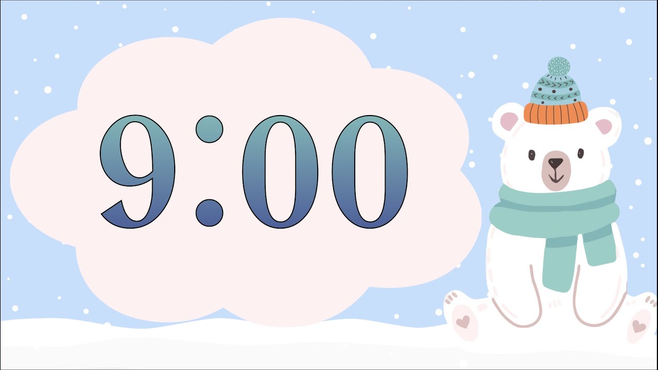 9 Minute Cuddly Polar Bear Timer (Synth Bells at End) - YouTube