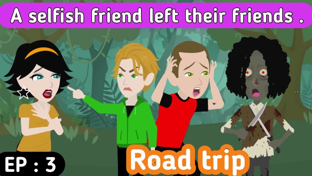 Road trip part 3 | English story | Learn English | English animation ...