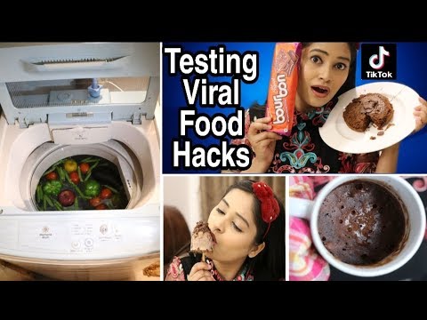 CAKE WITH BISCUIT, WASHING FRUITS IN WASHING MACHINE🤯Testing Viral Food ...
