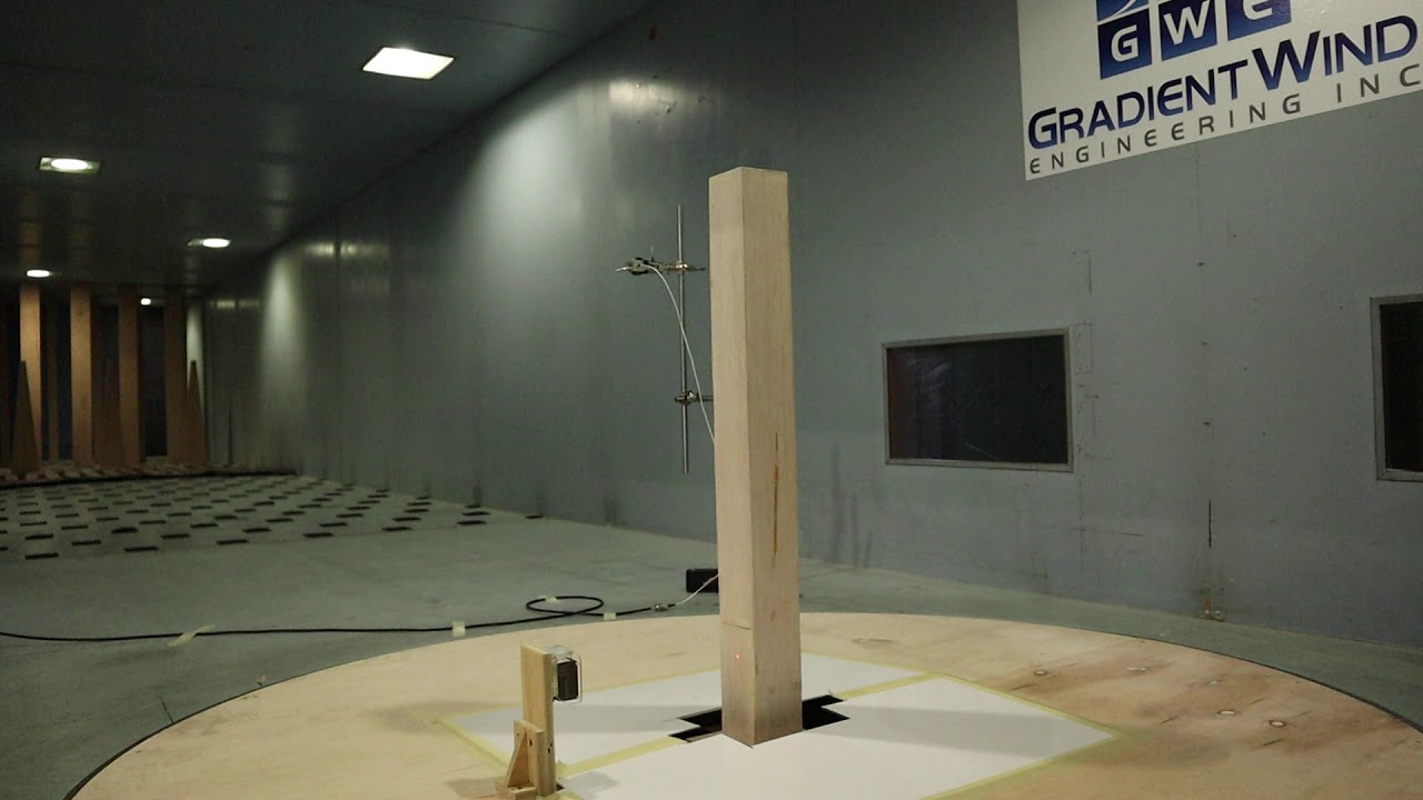 Hybrid wind tunnel test - wind-induced vibration - YouTube