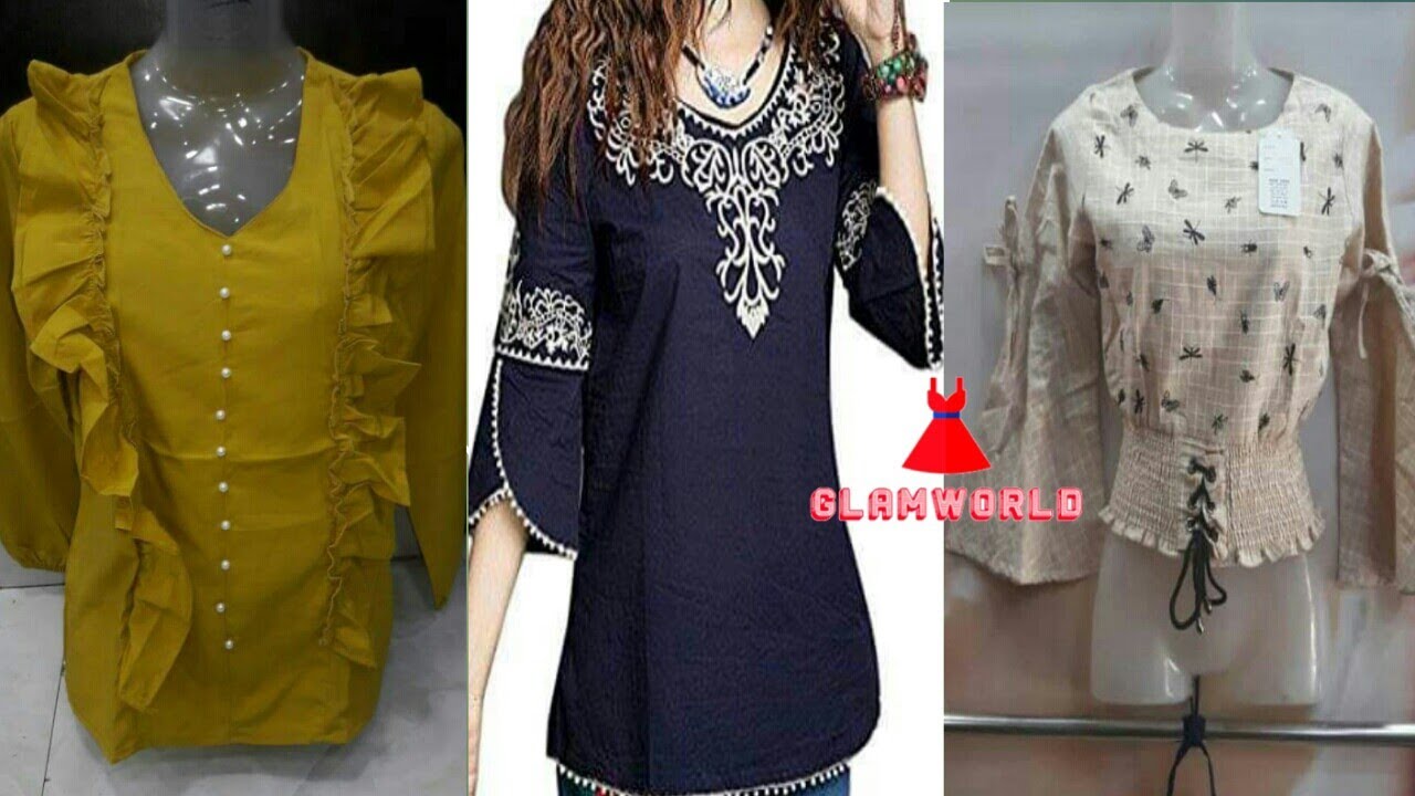 Most beautiful and stylish ladies tops design/volume 1♥New(2020) - YouTube