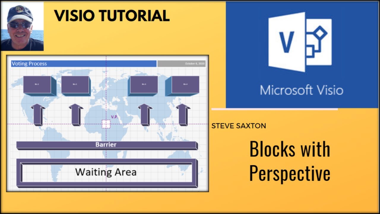 Microsoft Visio tutorial. How to use the Vanishing Point on blocks with ...
