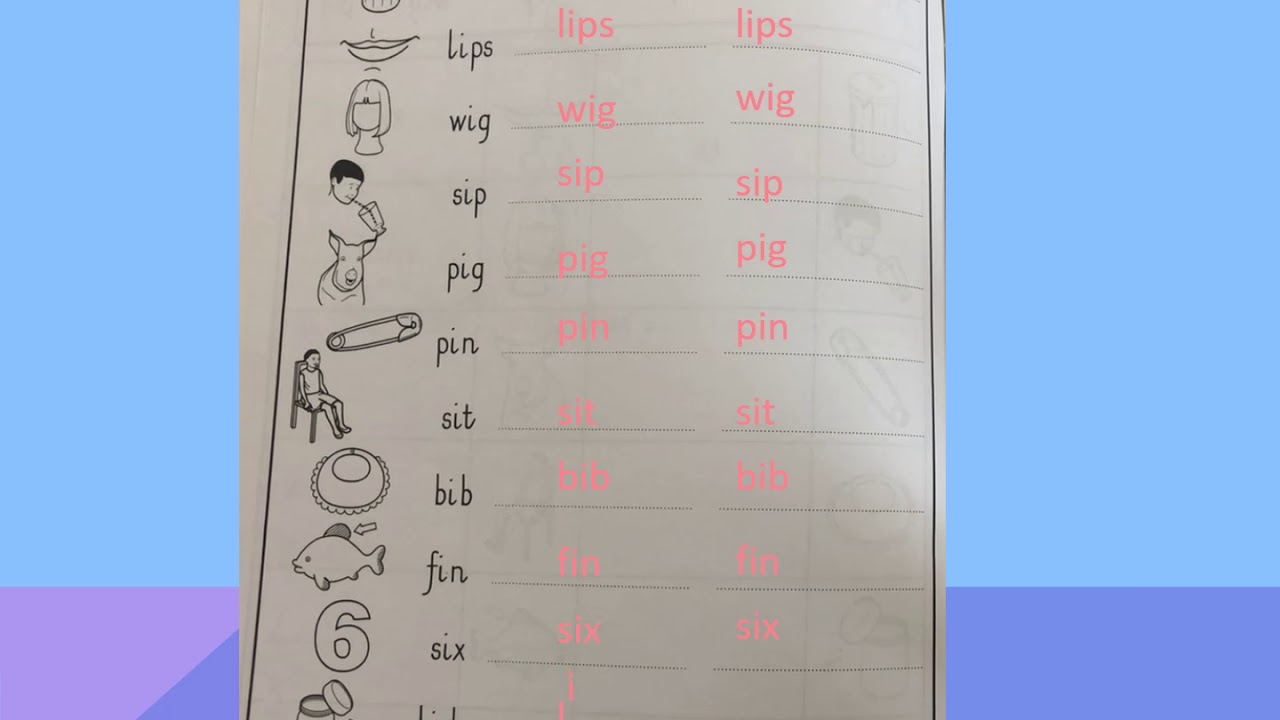 phonics pages 10 11 - YouTube