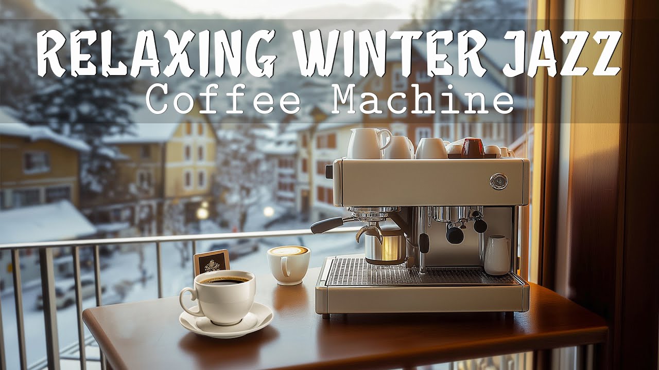 Winter Coffee Serenity ️ Calm Street Coffee Sounds & Relaxing Jazz ...