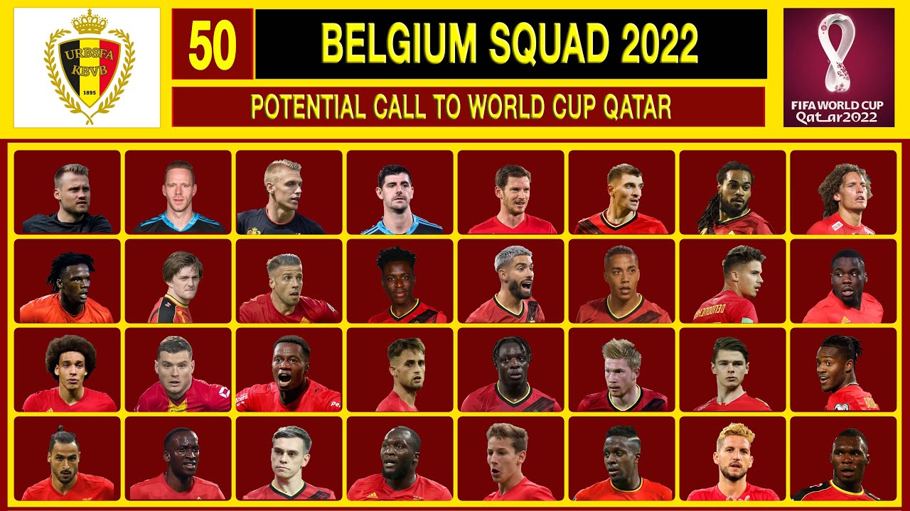 BELGIUM SQUAD TO WORLD CUP 2022 - YouTube