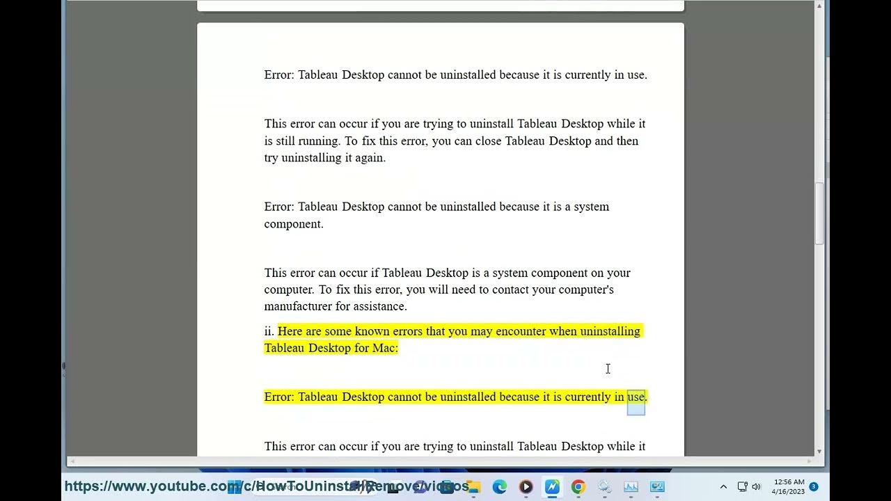 How to uninstall Tableau Desktop on Windows 10/Mac? - YouTube