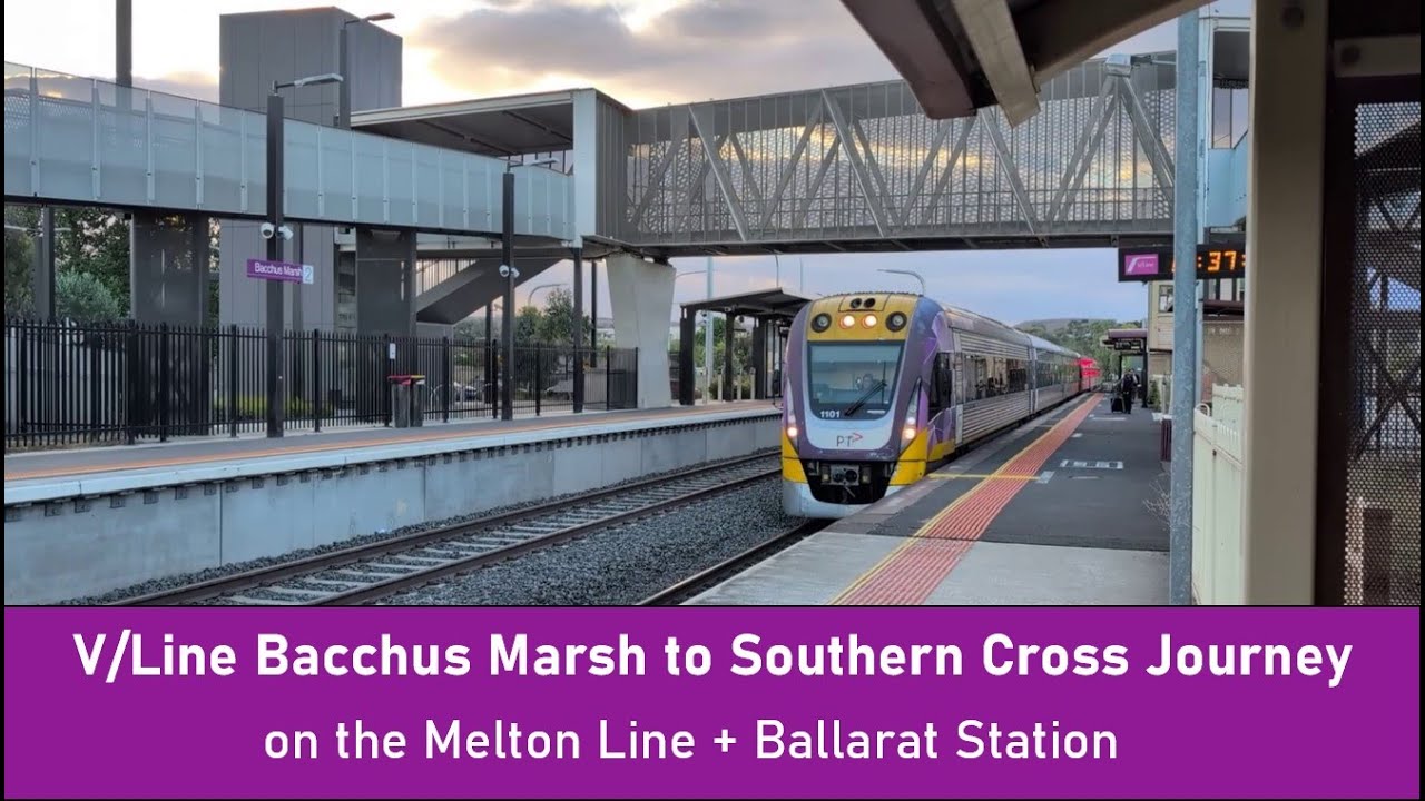 V/Line Bacchus Marsh to Southern Cross Journey (Melton Line) + Ballarat ...