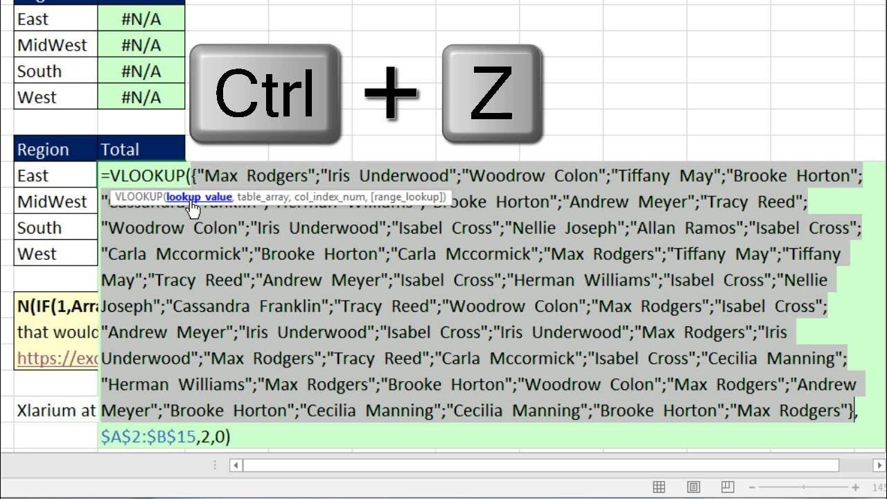 Excel Magic Trick 1306: Simulate VLOOKUP Helper Column In Array Formula using T(IF({1},Array ...